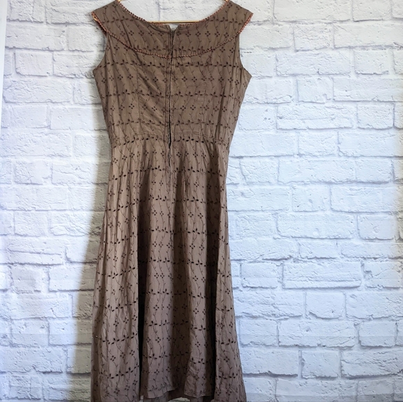 Vintage | Dresses | Vintage 5s Puritan By Forever Young Brown Eyelet ...